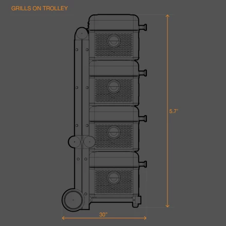 Modular, stackable BBQ and cooler system streamlines your next grill-out