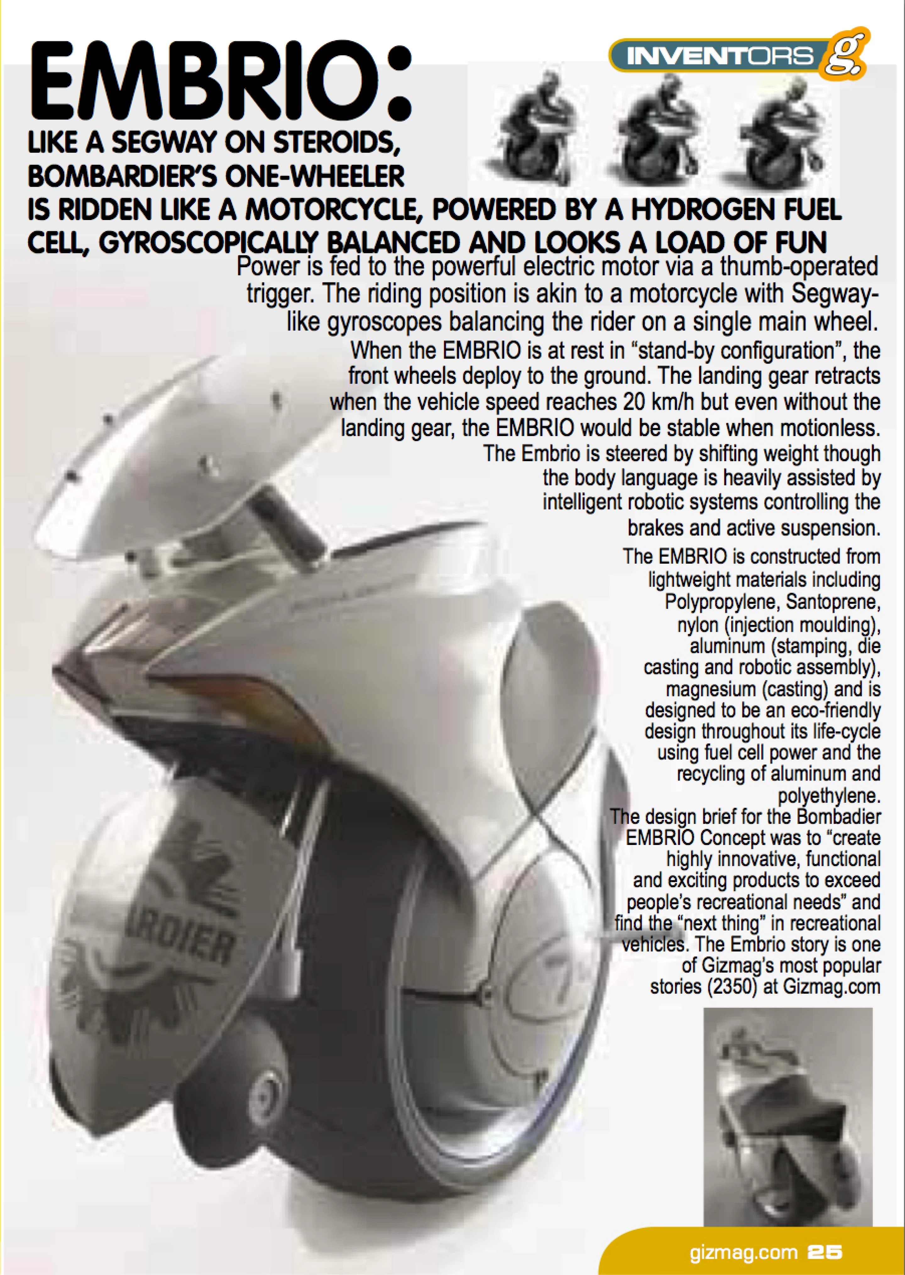 Embrio One-Wheel Concept