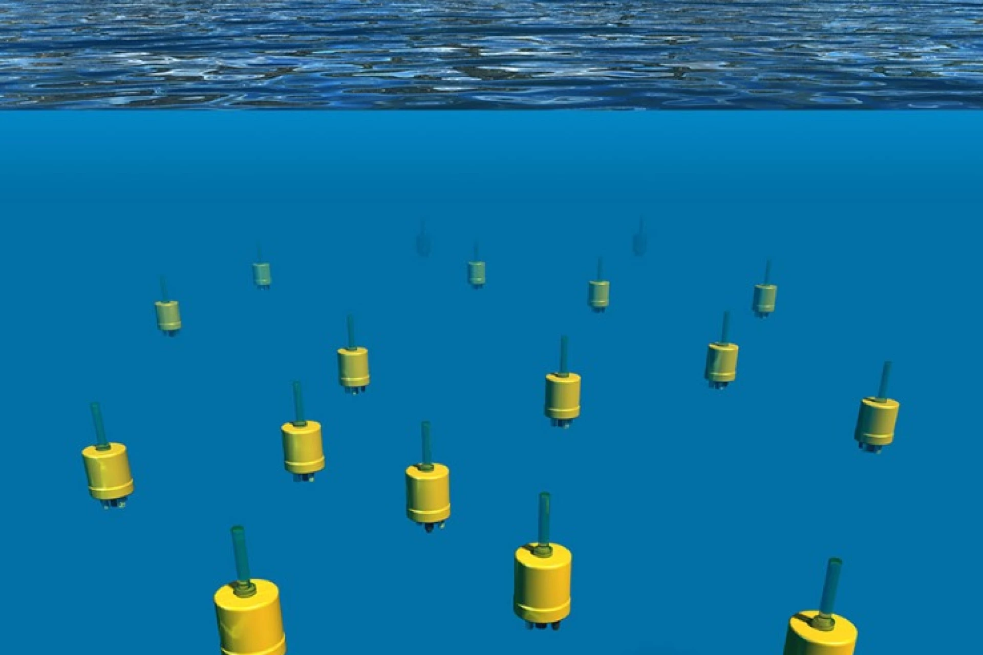 Swarms of robotic plankton ride underwater waves of survival