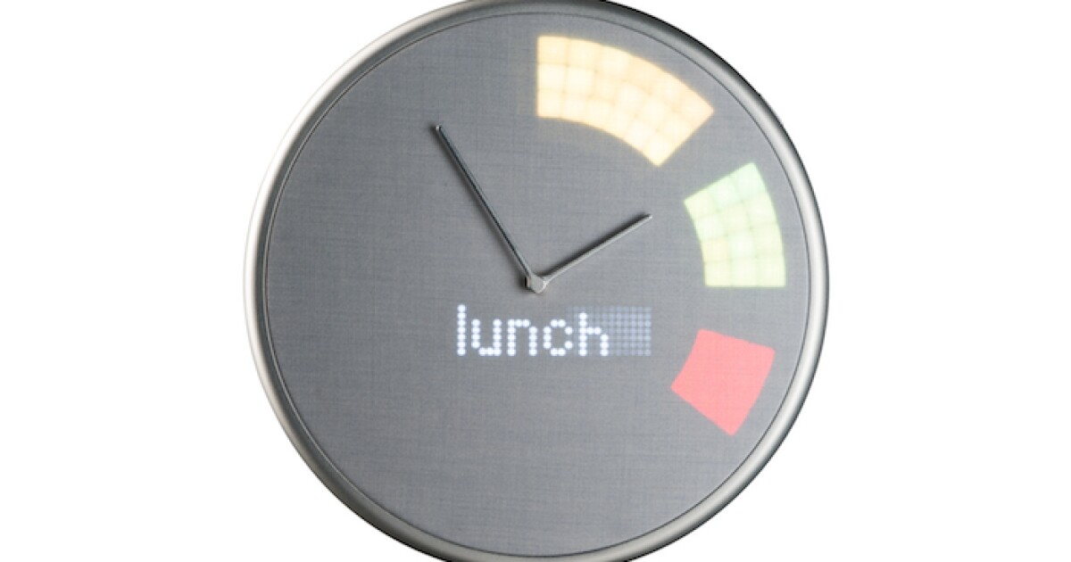 Smart wall clock presents notifications at a Glance