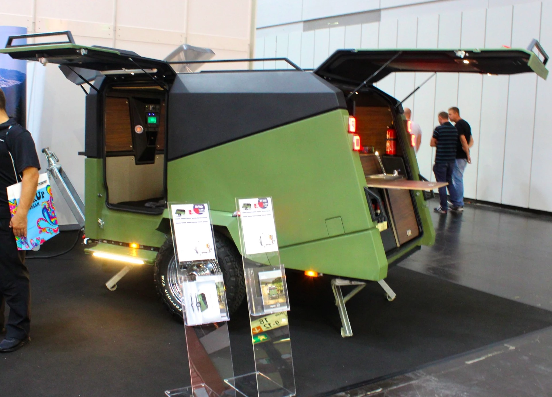 Gull-wing mini-caravan brings color and edge to the road less traveled