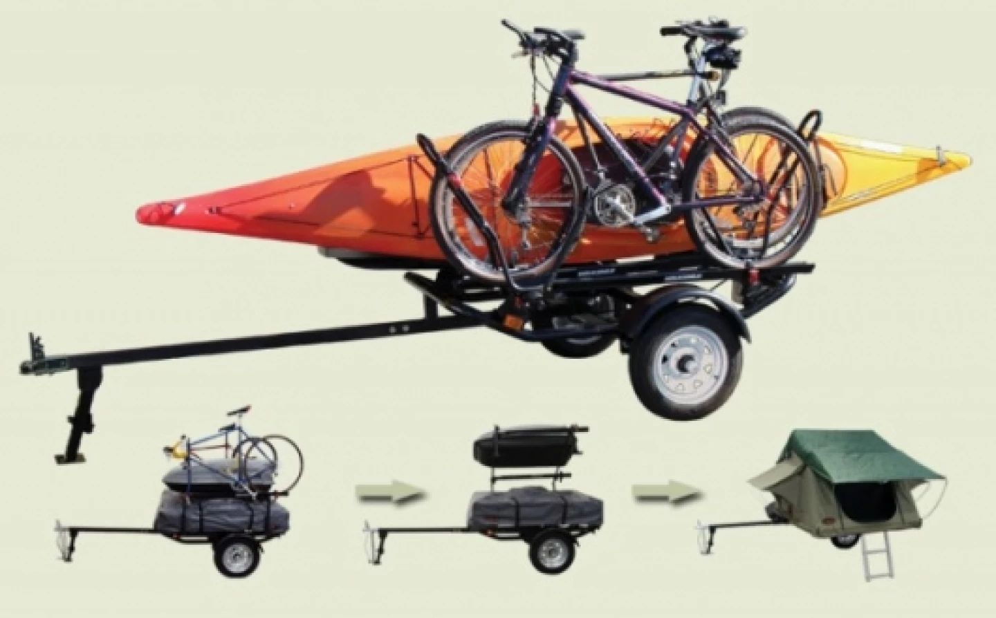 Dooit: sports trailer converts to lightweight camper