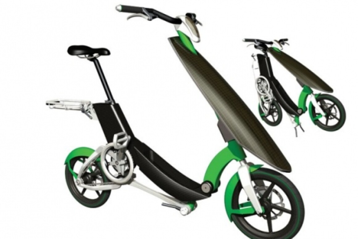 Sunny Day: fold-up solar-electric bicycle concept