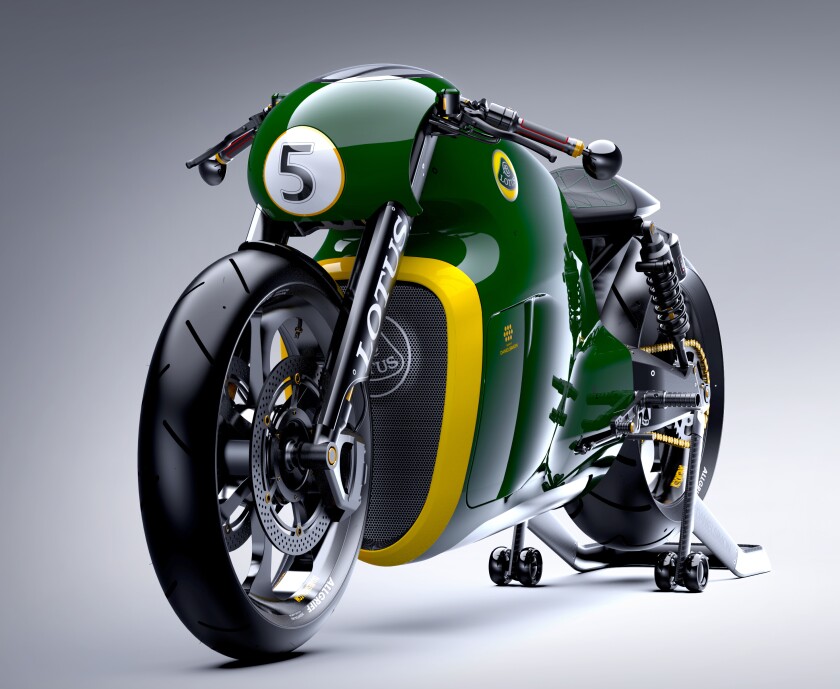 180 kg Lotus C-01 motorcycle to use 200 hp 1200cc V-twin