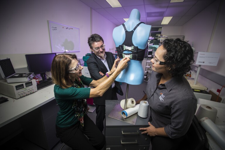 Responsive "Bionic Bra" adjusts to breast movement