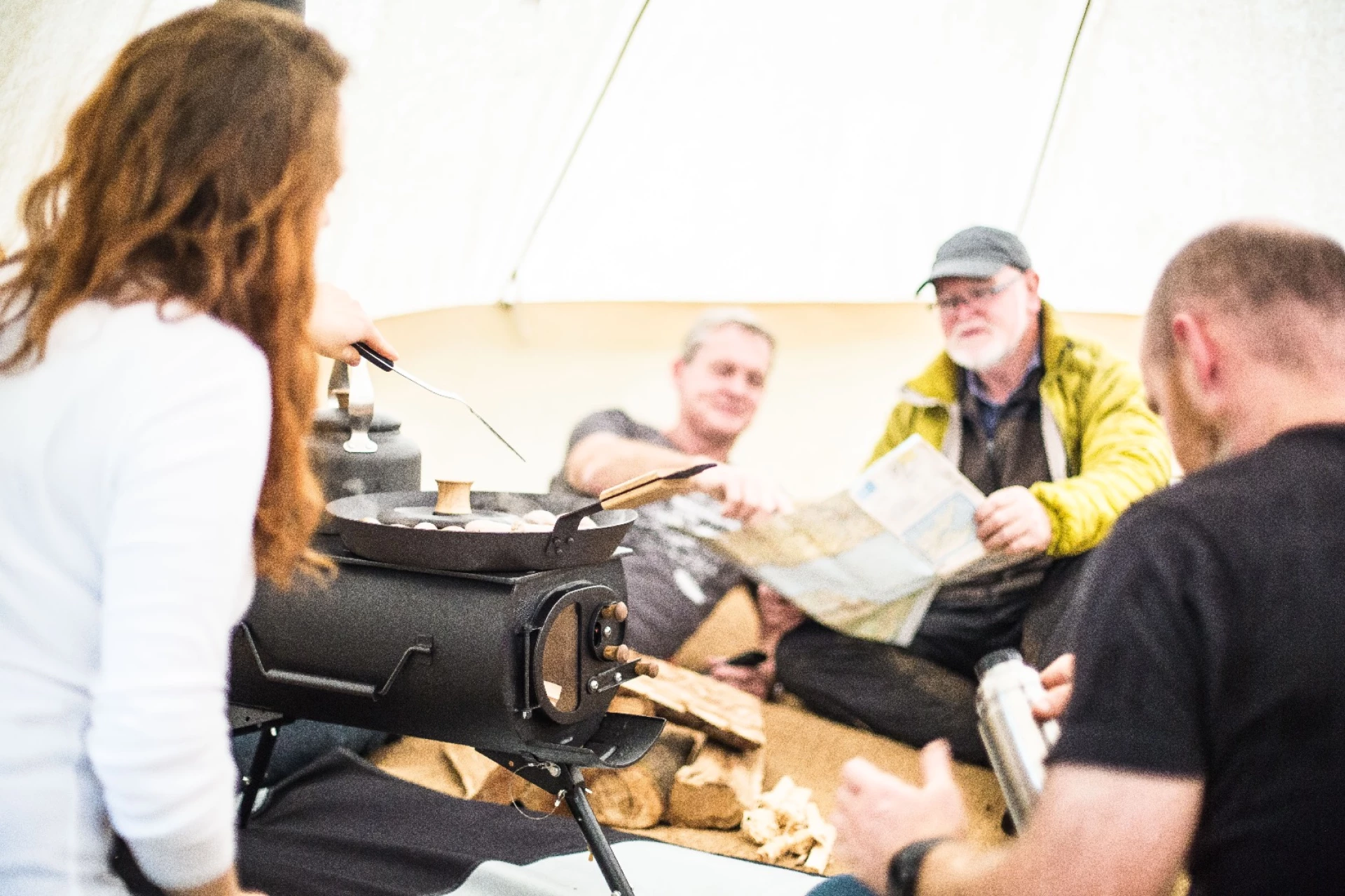 Portable wood-burning stove offers heat on the go