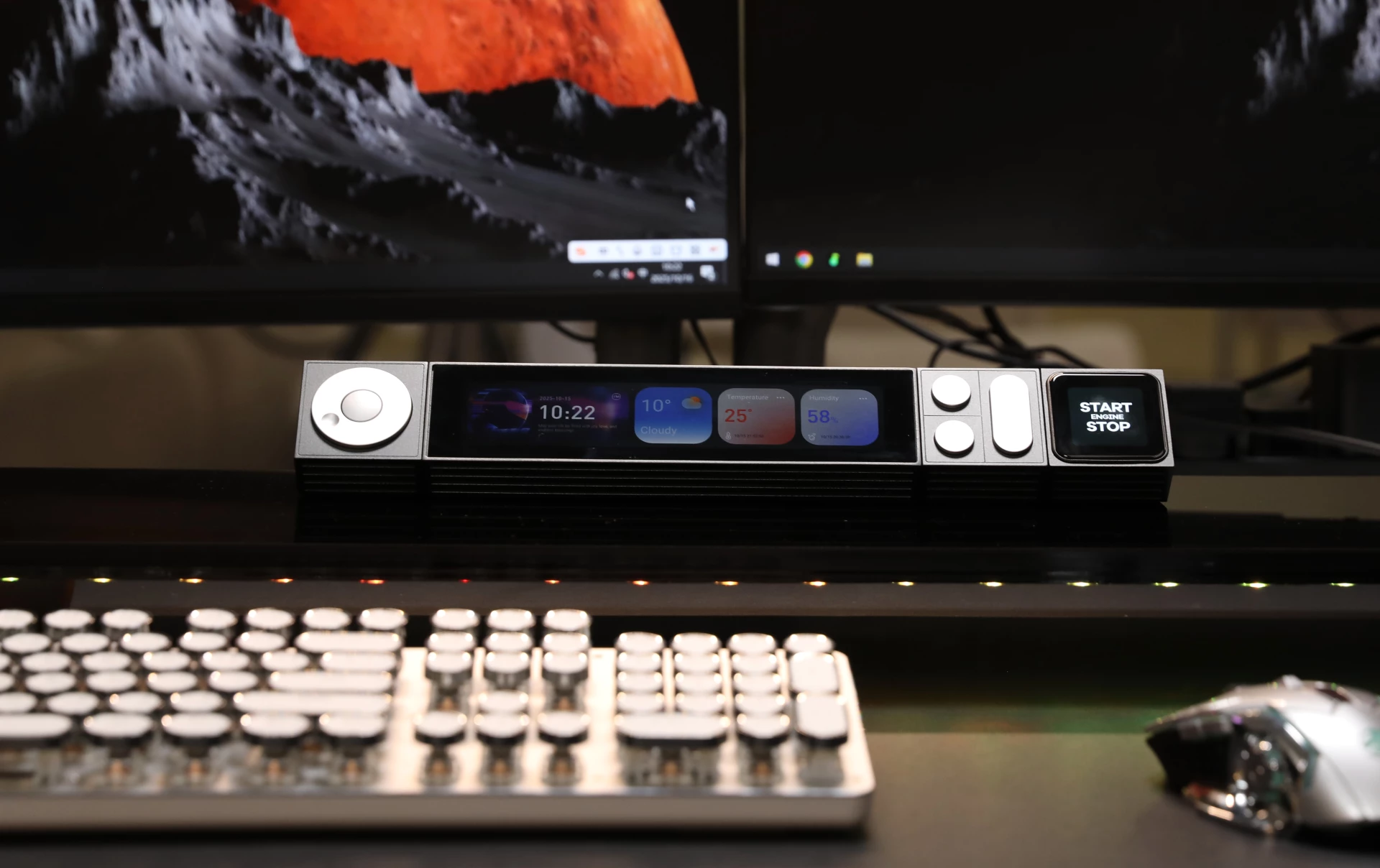 Modular command center moves app control off your screen
