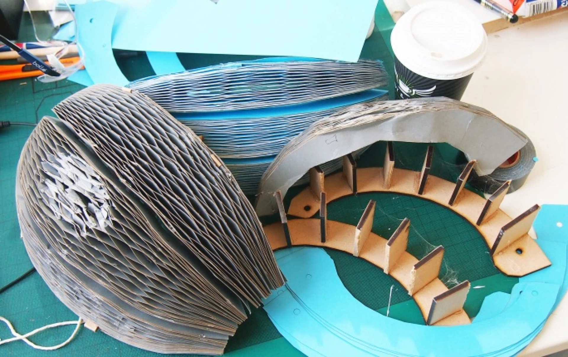 Paper bike helmet bags James Dyson prize