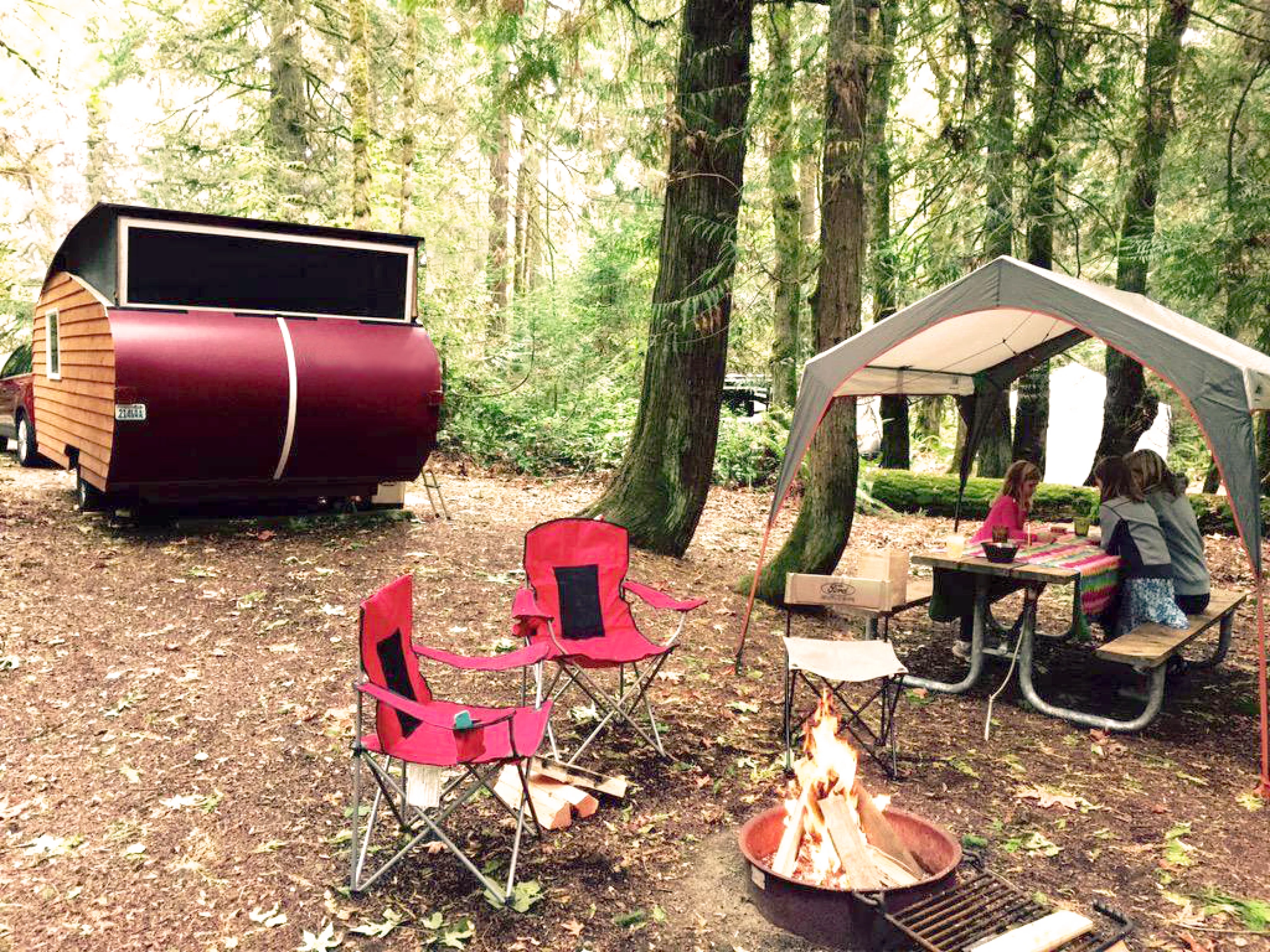 Timber-clad teardrop trailer chases the sun