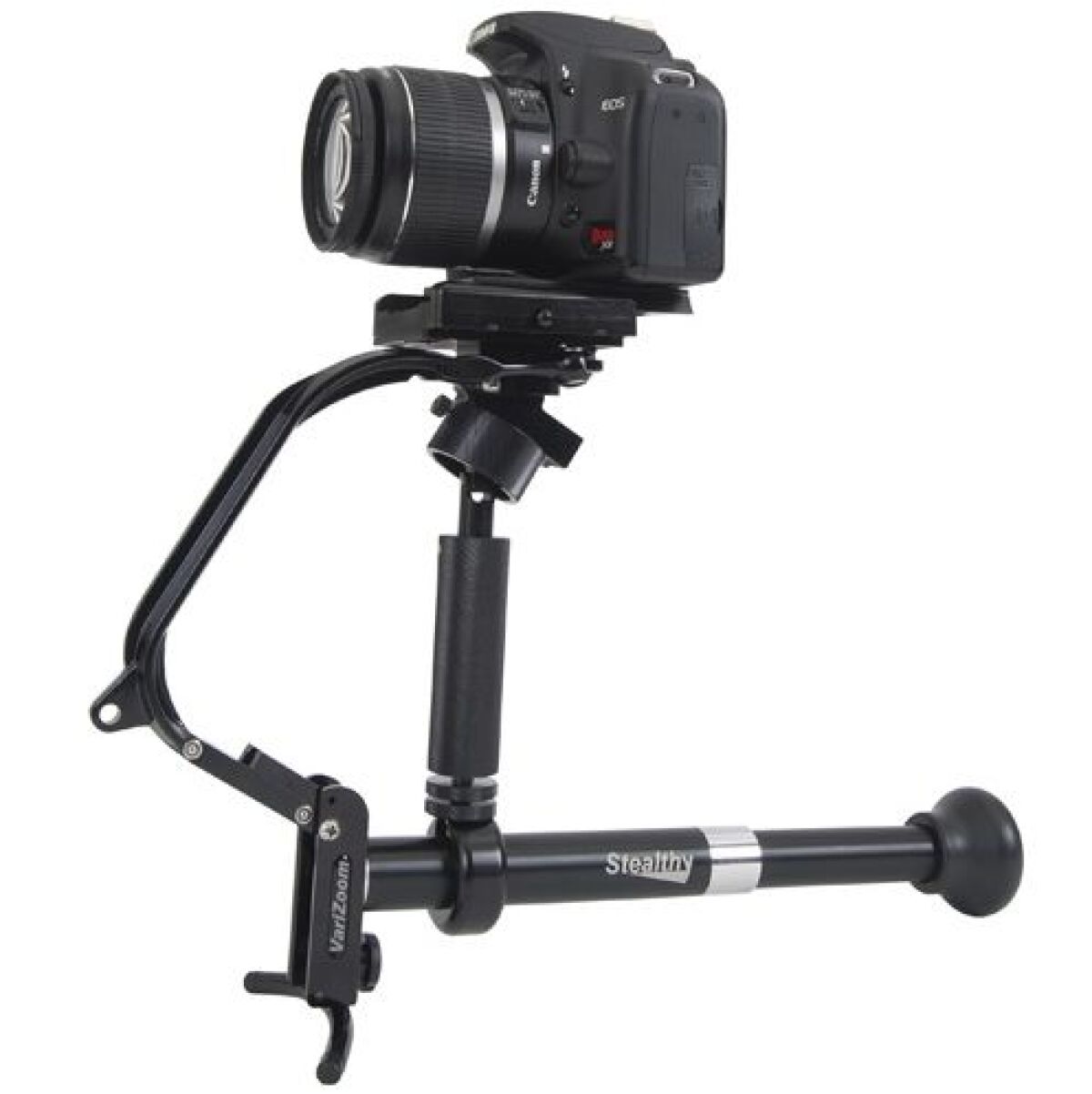 Stealthy serves as a camera stabilizer, brace, minipod and monopod