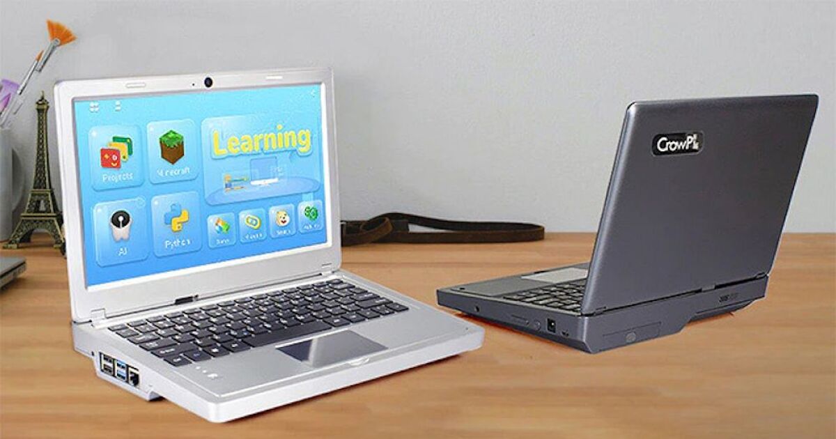 Pi-based laptop has a learning lab hidden inside