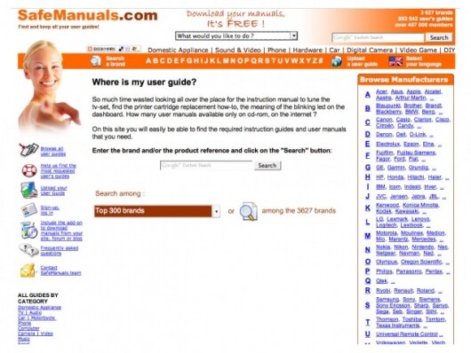Safemanuals - 880,000 online user manuals