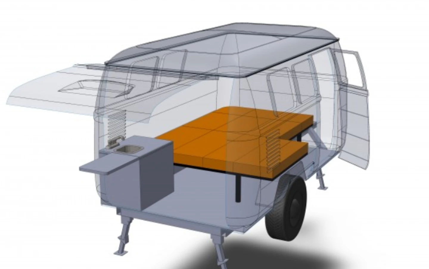 Dub Box makes a smaller, lighter VW Microbus caravan