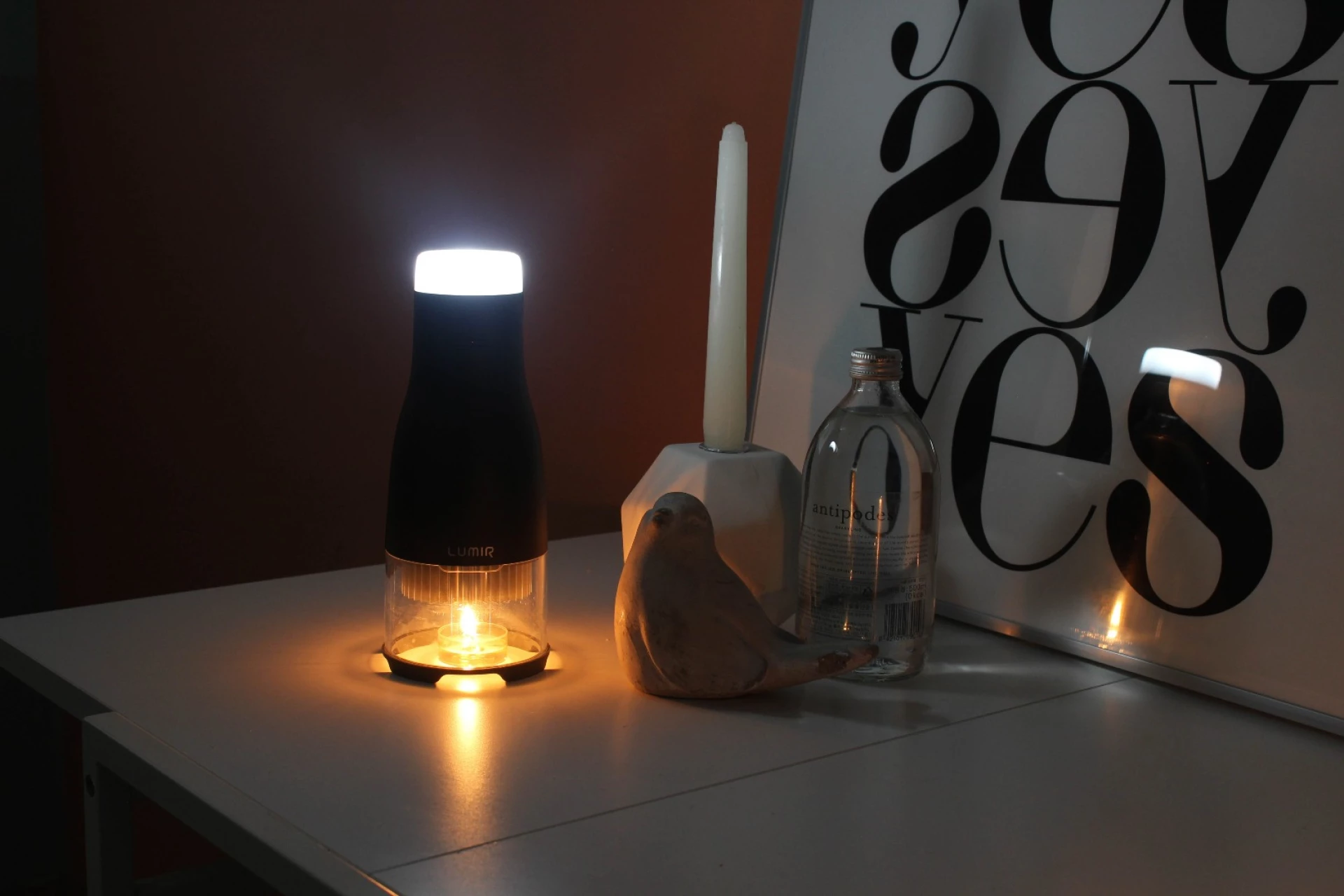 Eco-friendly LED lamp brightens without batteries or plugs