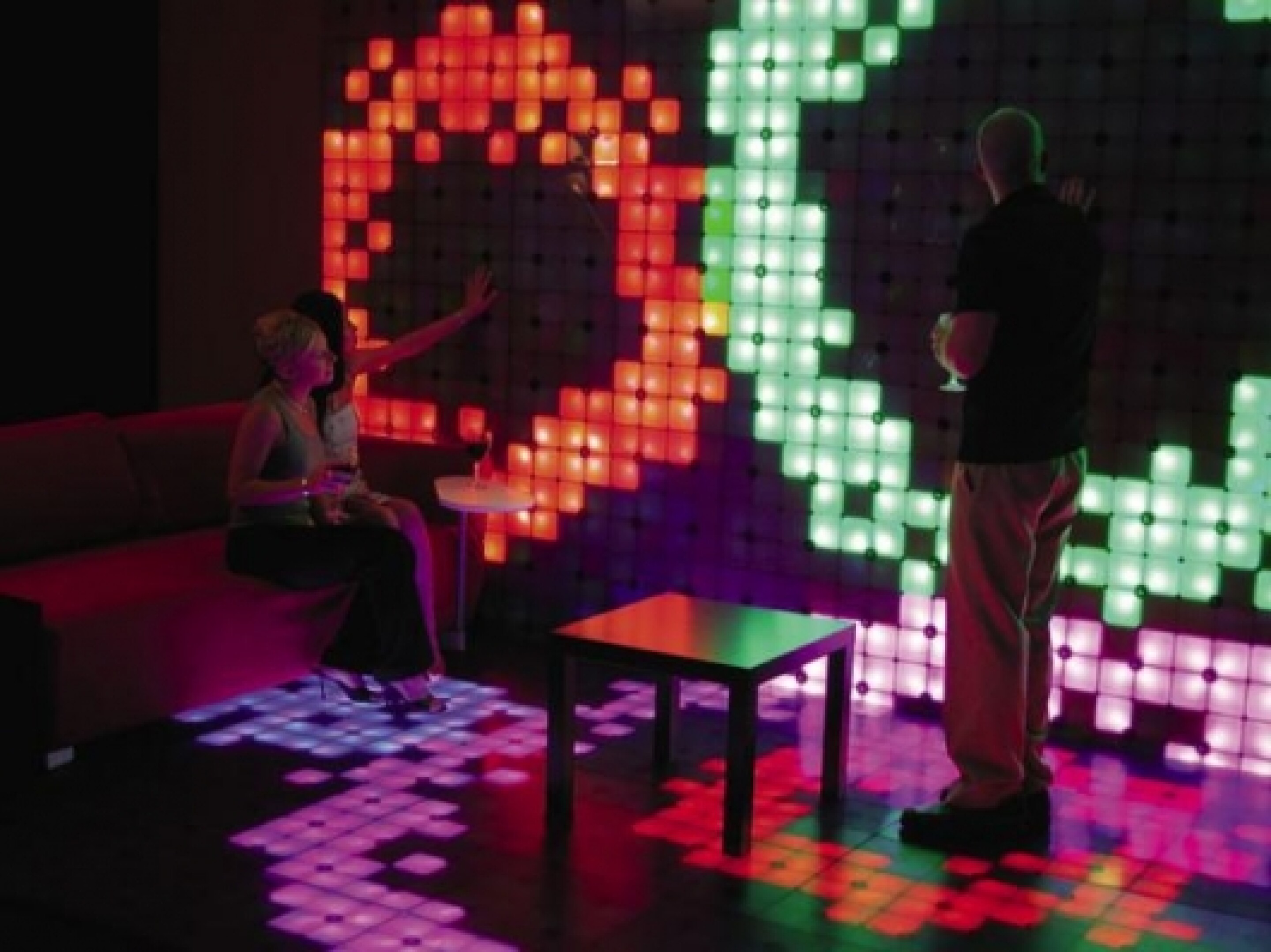 Interactive floors and walls