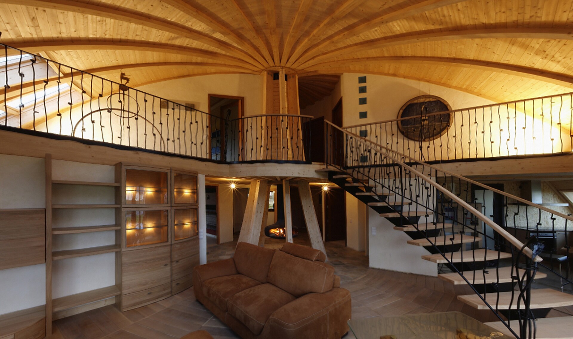 The UFO-like Domespace rotating wooden house