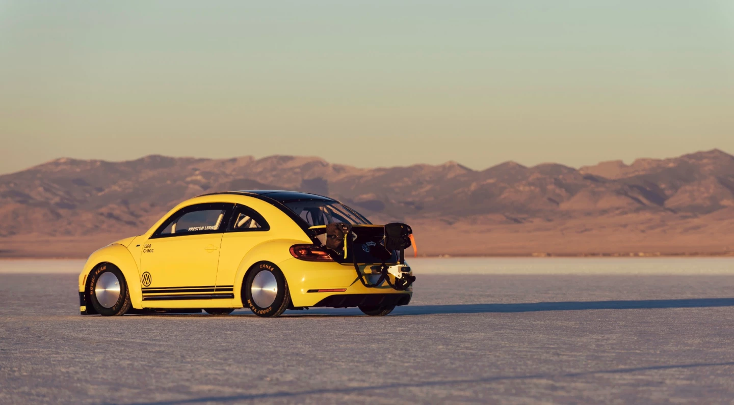 Fastest ever Honda and VW Beetle emerge from Bonneville Salt Flats