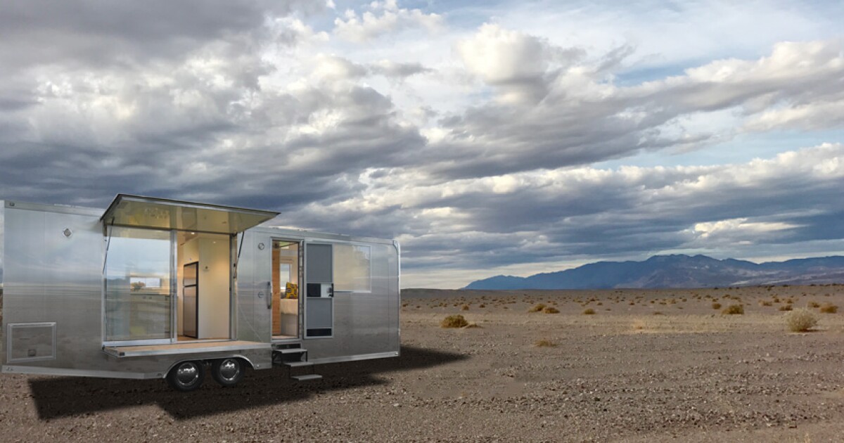 Aluminum-shelled mobile home built for full-time off-grid living