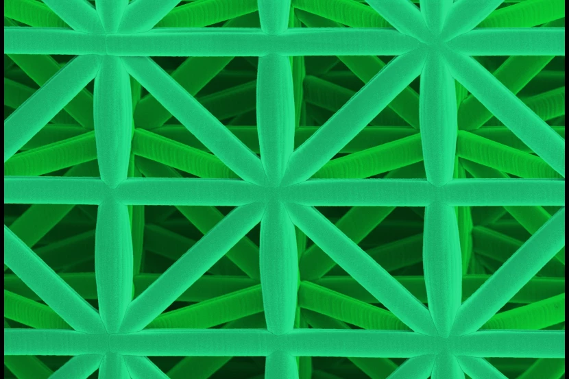 Microstructured materials as strong as steel yet less dense than water