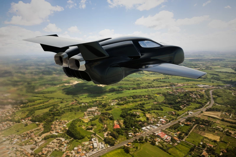 Twin-jet flying hypercar promises crazy speed in the street and sky