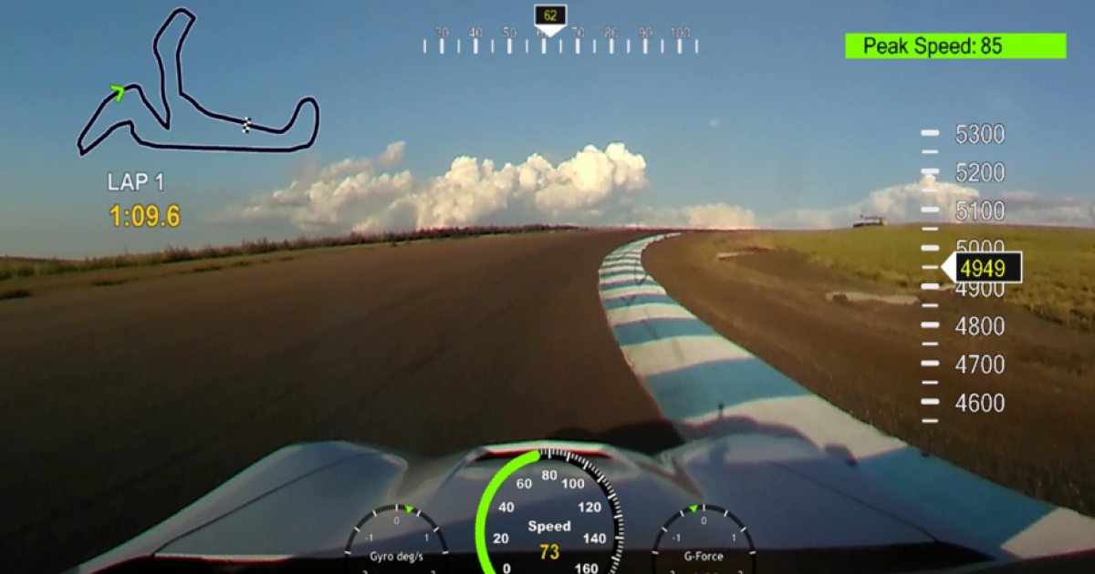 Easily add live speed, altitude and other overlays to action videos