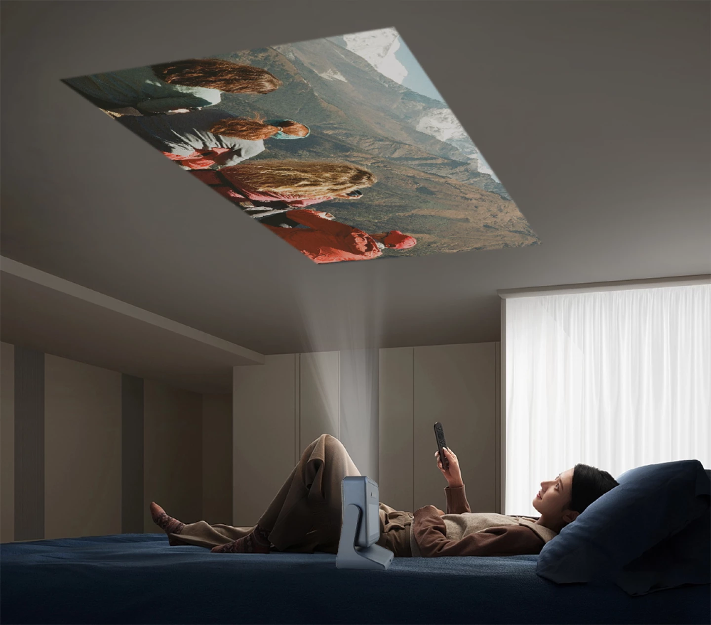 Tilting 4K projector shines the spotlight on versatility