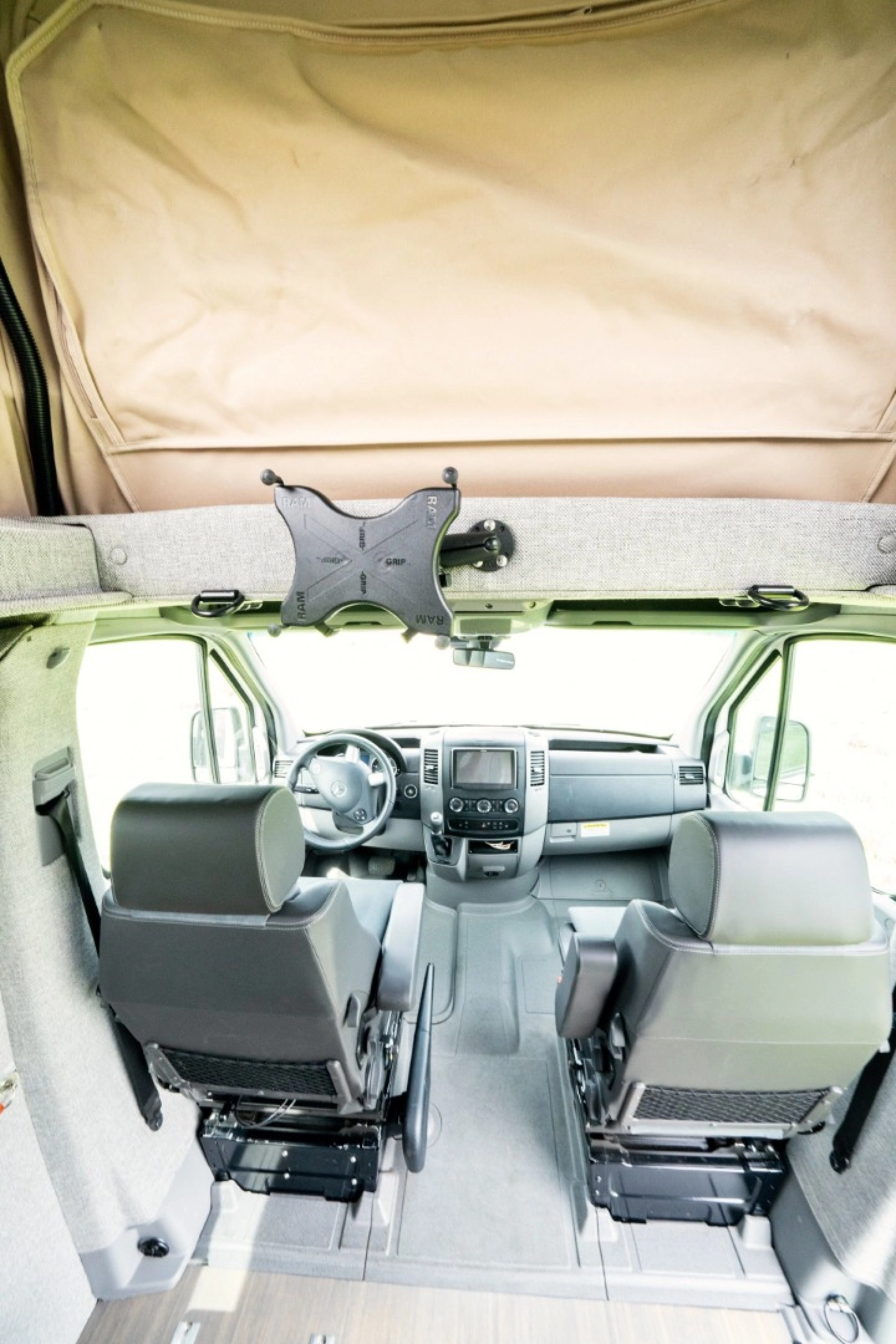 Swiss Army Sprinter camper van packs five people, solar power and ...