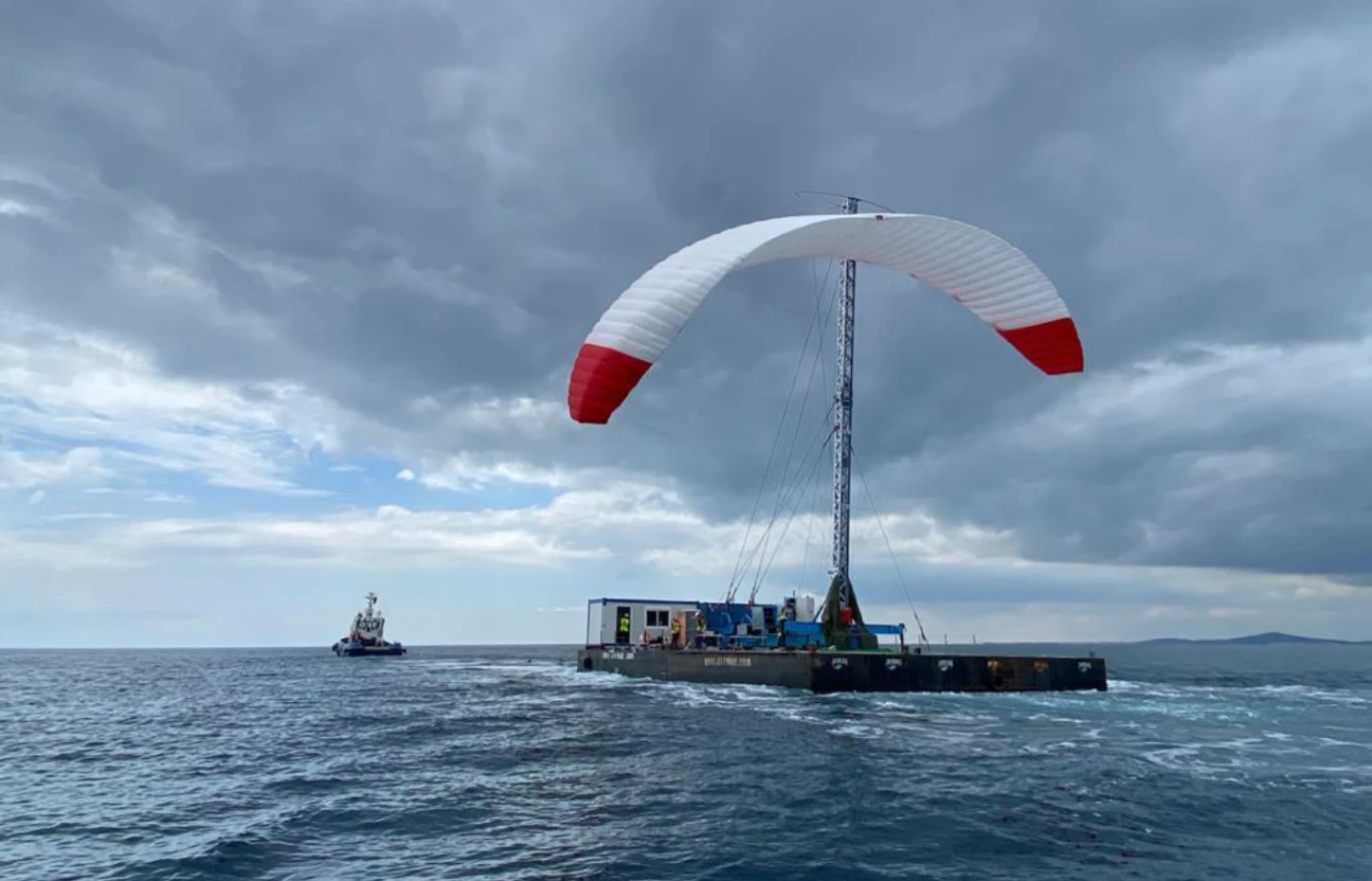 Airseas installs its first fuel-saving auto-kite on a cargo ship