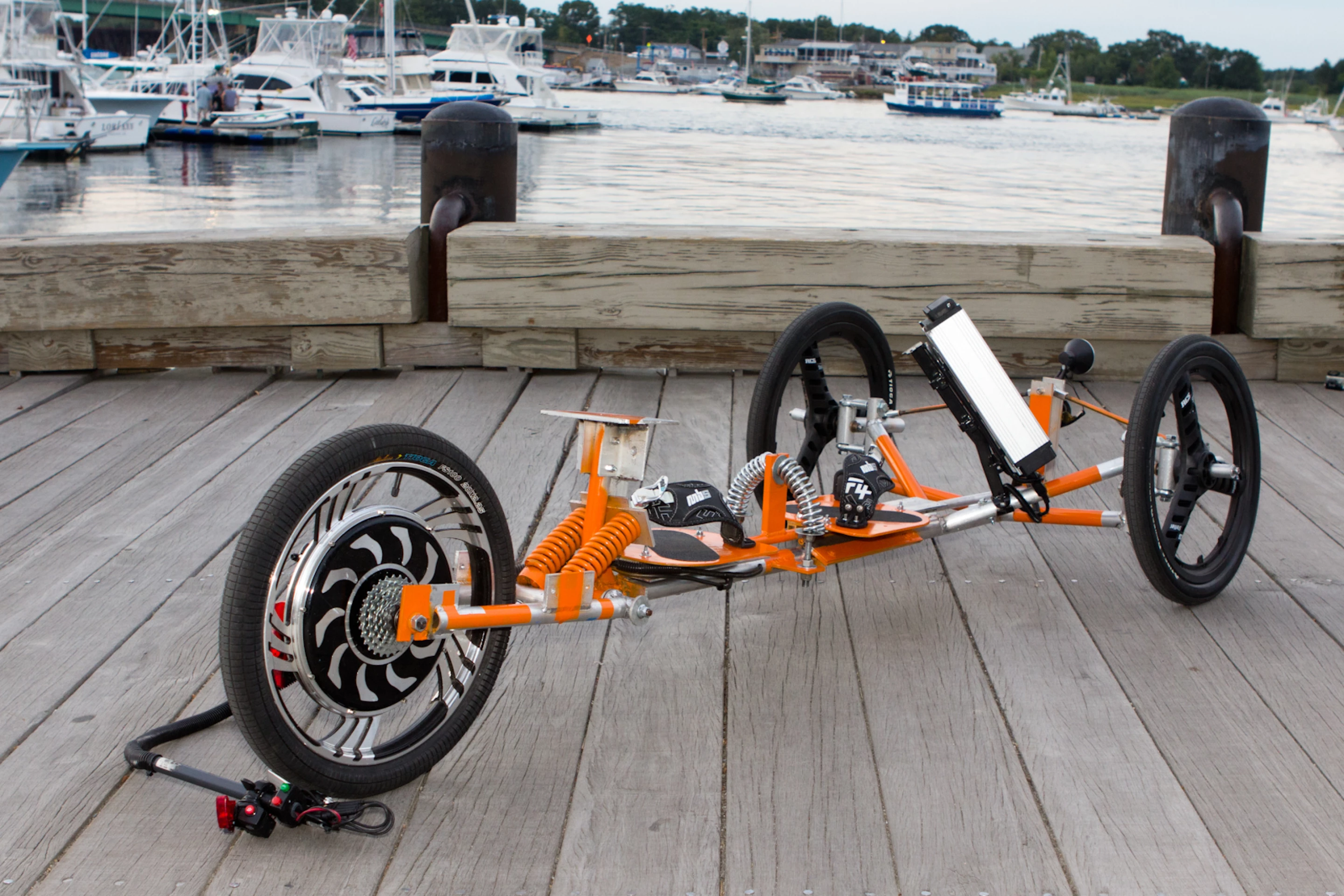 Tribey electric trike can be ridden standing or recumbent