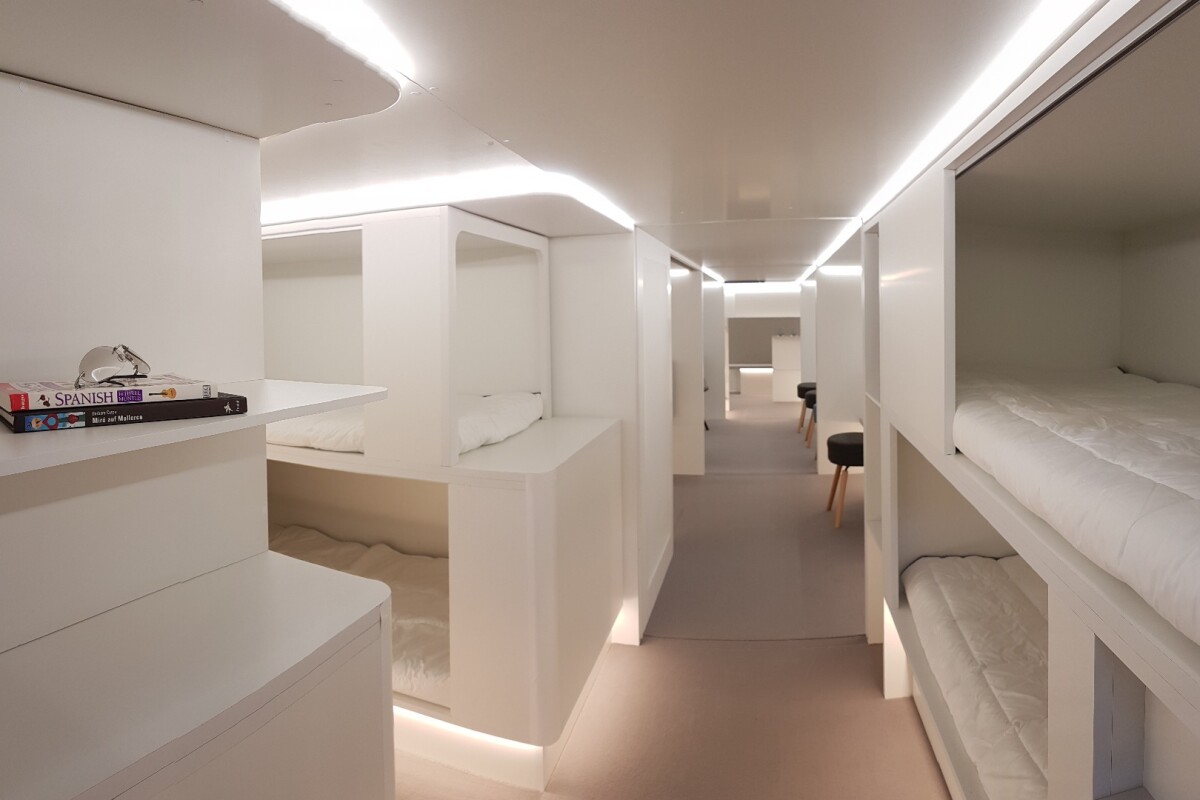 Airbus turns aircraft cargo bays into spacious sleeping berths