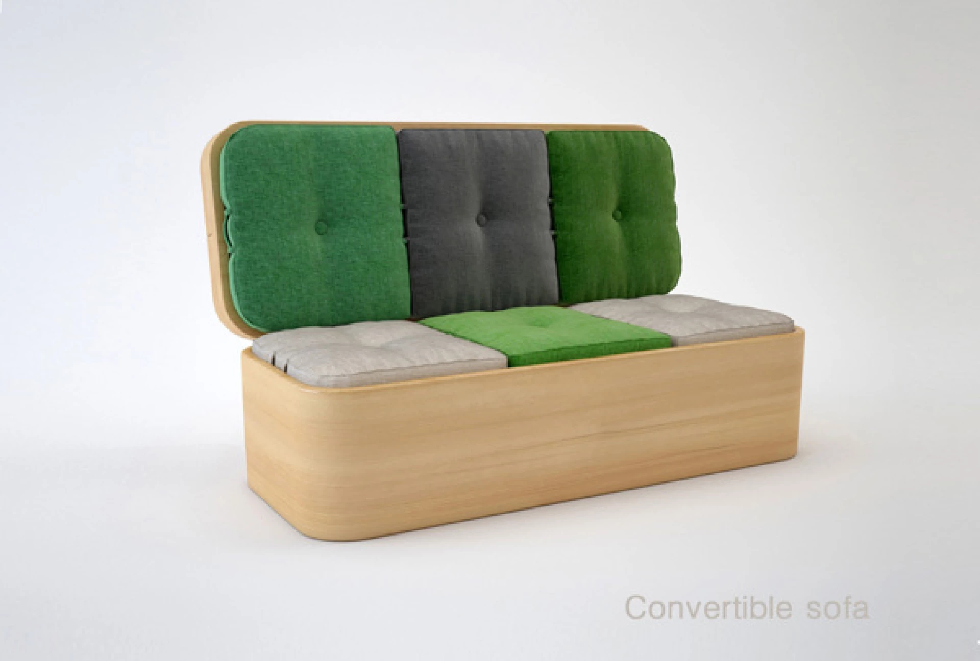 Convertible Sofa transforms into a dining table and chairs