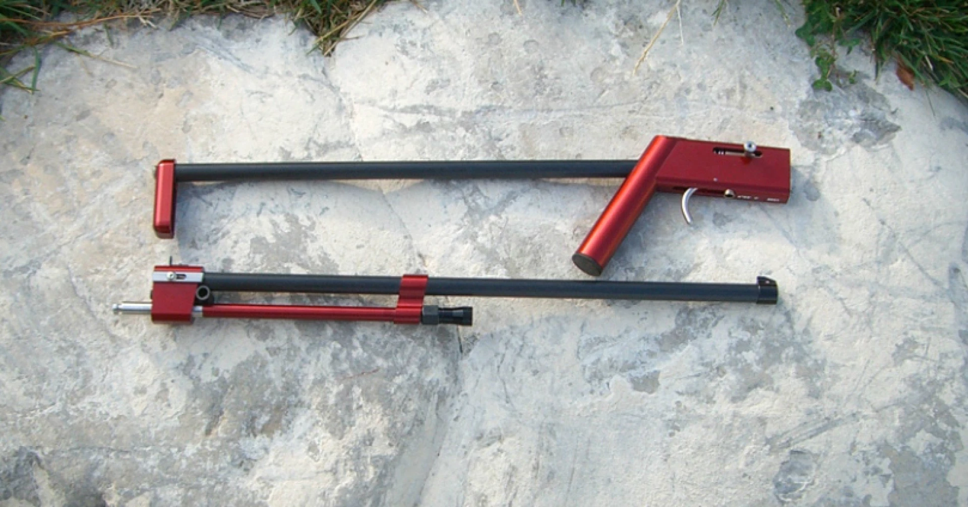 Together at last - the fishing rod and the rifle