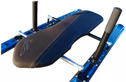 Snowbull sled takes skiing lying down