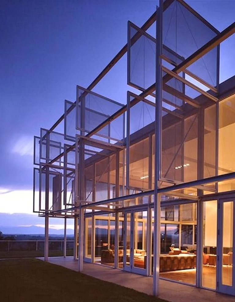 Rural house combines wide vistas, security, and privacy within walls of ...