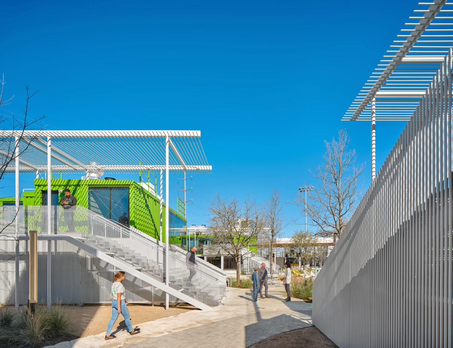 Mixed-use entertainment complex built using 23 shipping containers