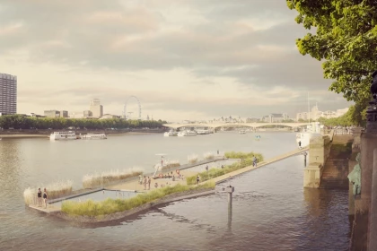 Updated designs for open-air swimming pools in the River Thames