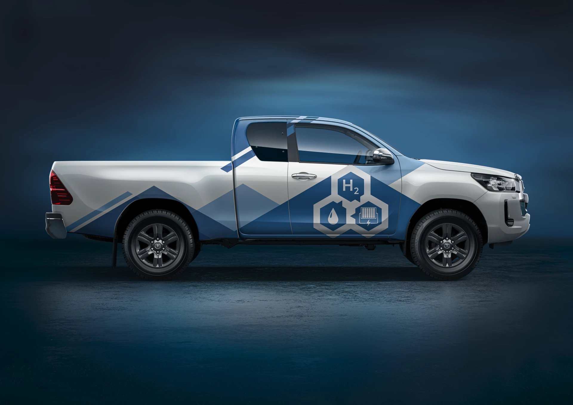 Toyota Hilux BEV concept peeks into iconic pickup's split-green future
