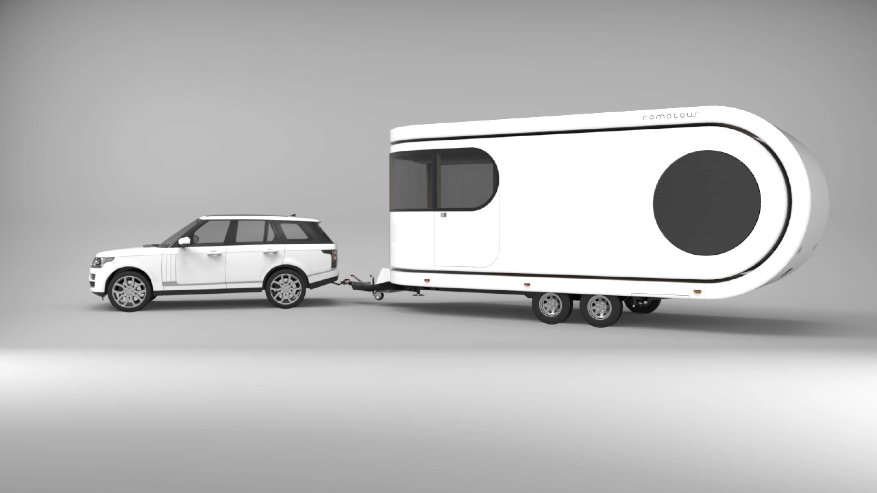 Otherworldly Romotow rotating caravan finds its way to this world