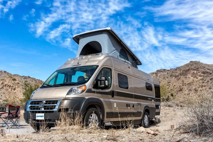 Roomy pop-top camper van sleeps the active, nomadic family of 5