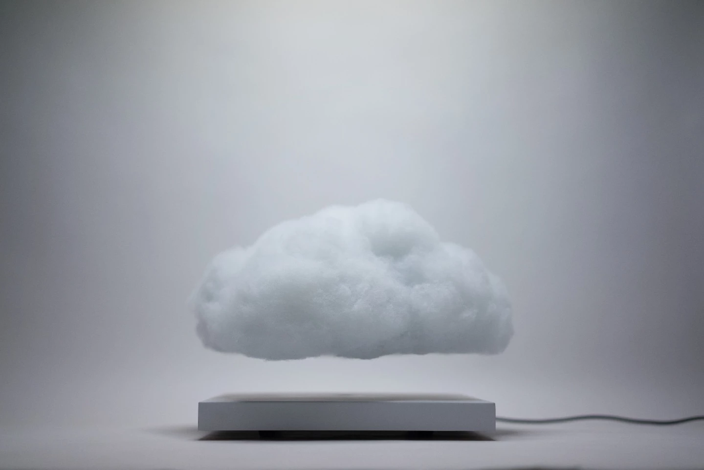 This floating cloud lamp is a mini thunderstorm for your coffee table