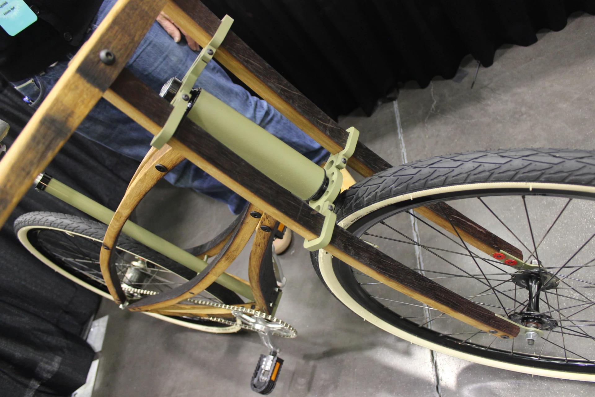 The classy Cooper Bicycle is made from old wine barrels