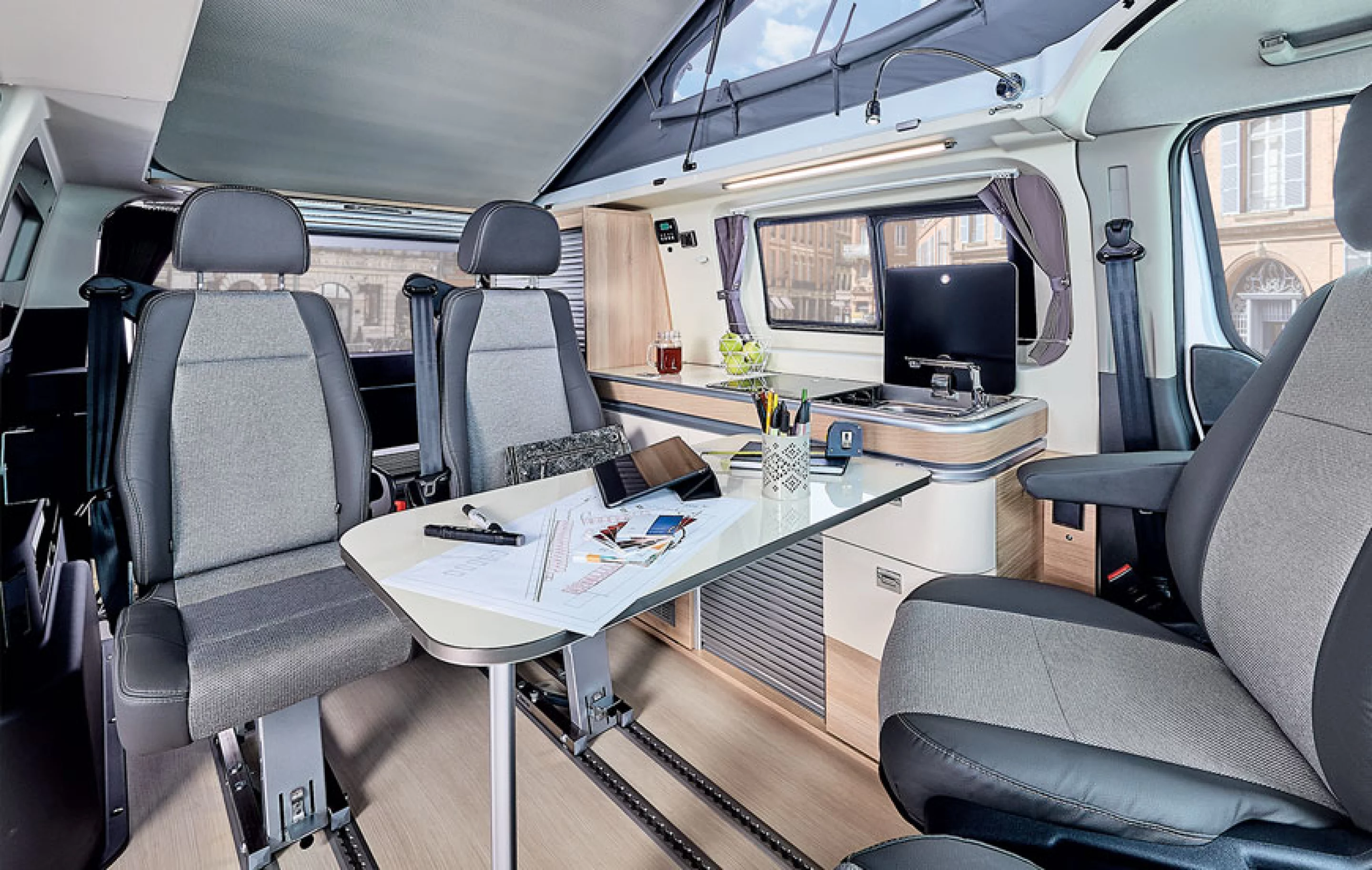 Dreamer's modular "recreational MPV" is a four-berth camper van and six ...