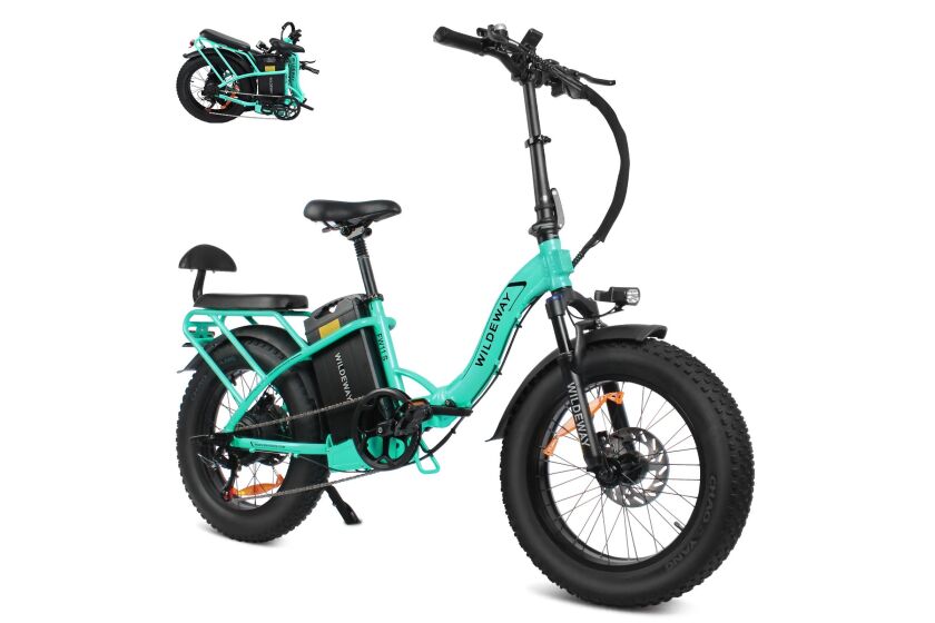 Fat-tire folding ebike rolls with big battery for 100-mile-plus range