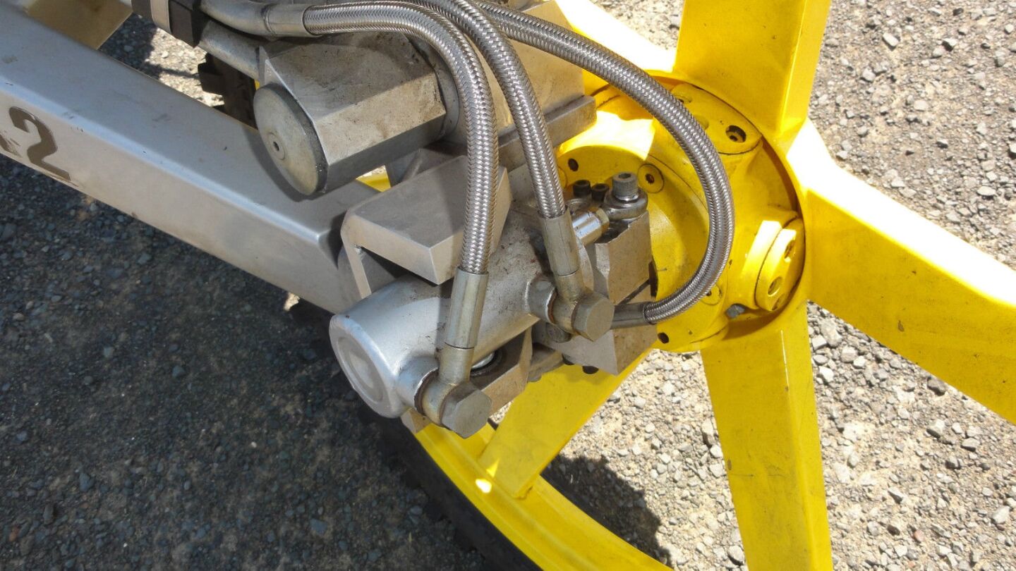 Drysdale's unique 2-wheel drive, 2-wheel steering motorcycle up for grabs