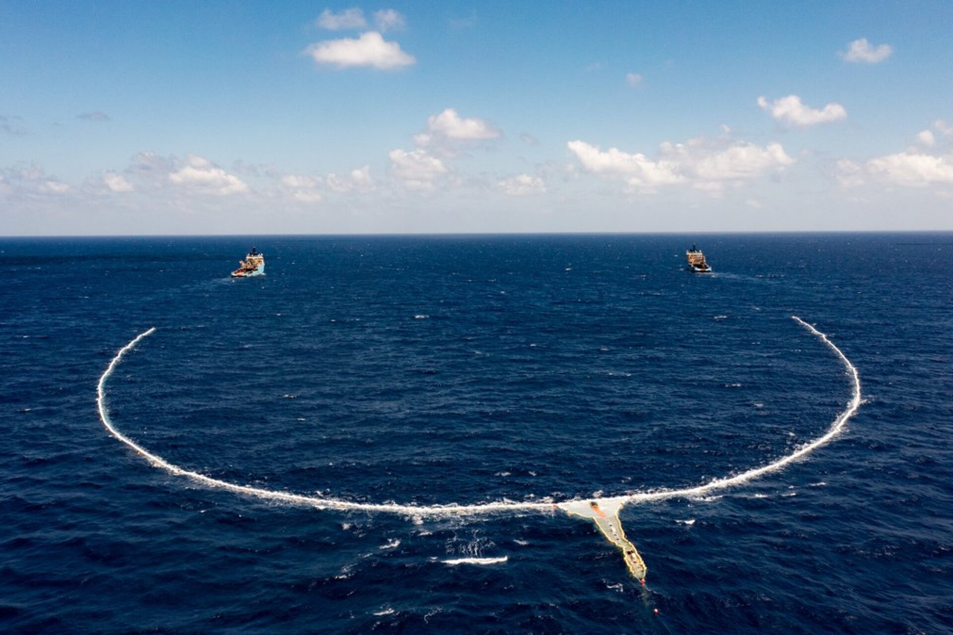 Ocean Cleanup's biggest system sweeps into Great Pacific Garbage Patch