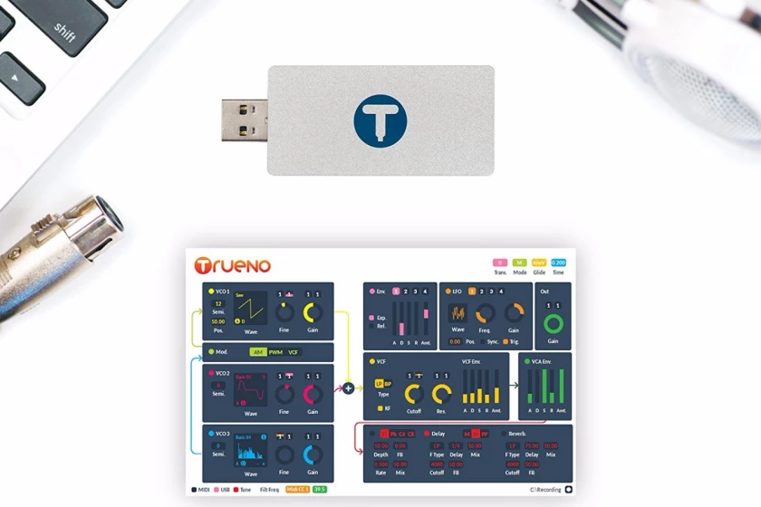 Analog synth crammed inside a USB stick