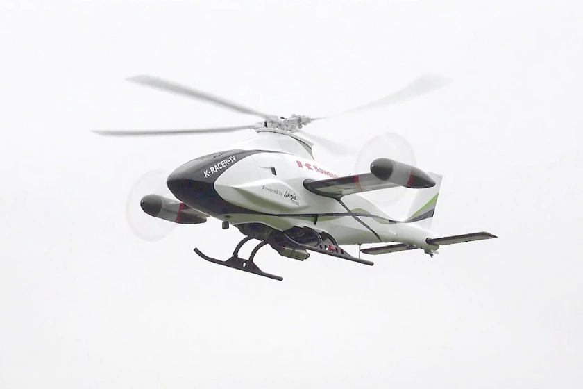 Kawasaki's K-Racer helicopter targets high speeds with H2R motor