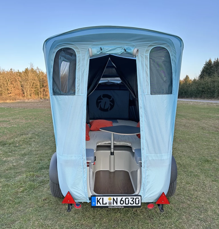 Utterly adorable 530-lb micro-camping pod airs up into tiny-tent abode