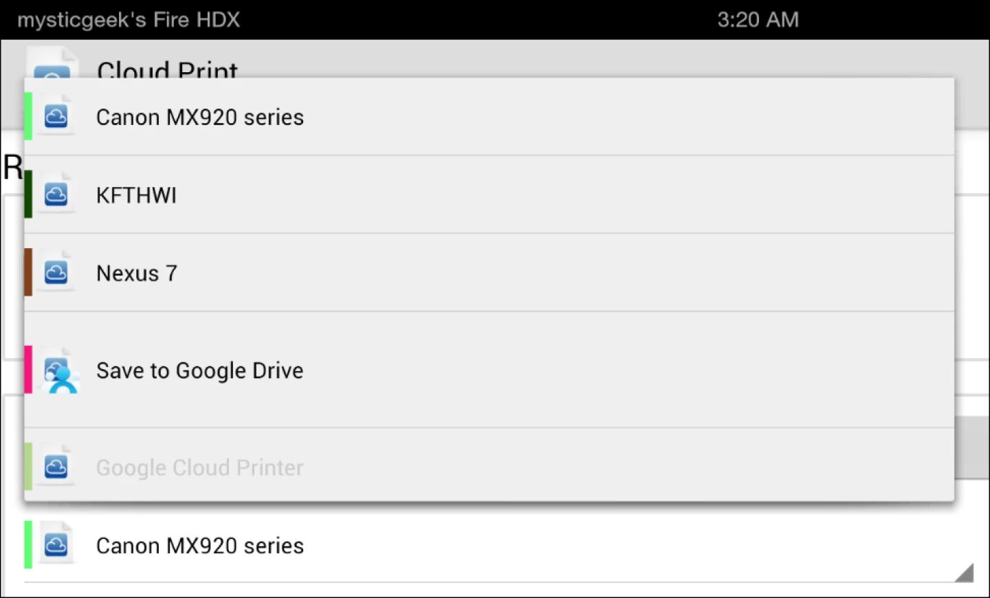 How to print from the Kindle Fire HD or HDX