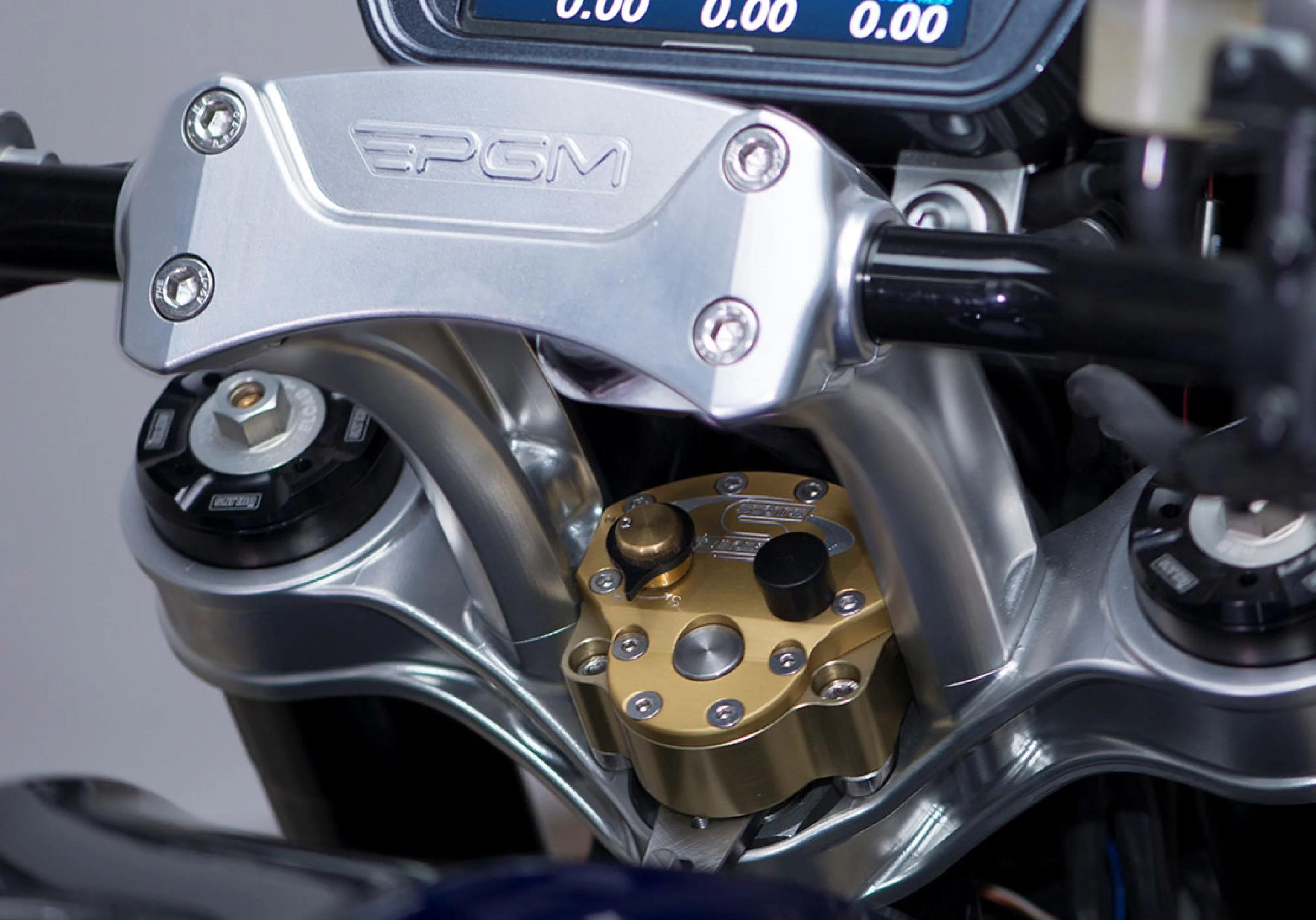 The Aussie-built 2-liter, 334-horsepower PGM V8 motorcycle